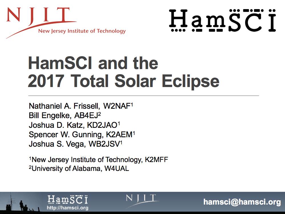 First HamSCI Eclipse Results at TAPR ARRL DCC | HamSCI